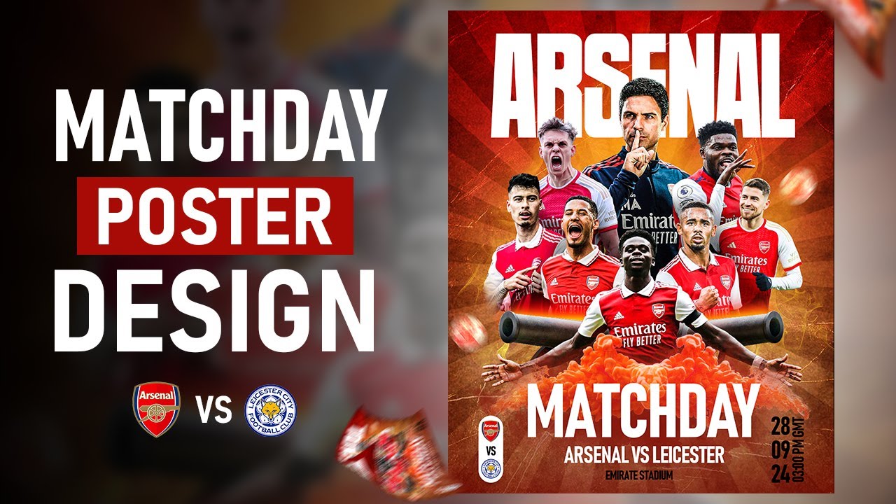 Professional Football Matchday Poster Design - YouTube