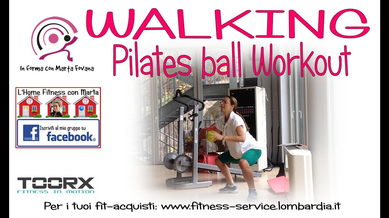 Walking pilates ball workout - YouTube