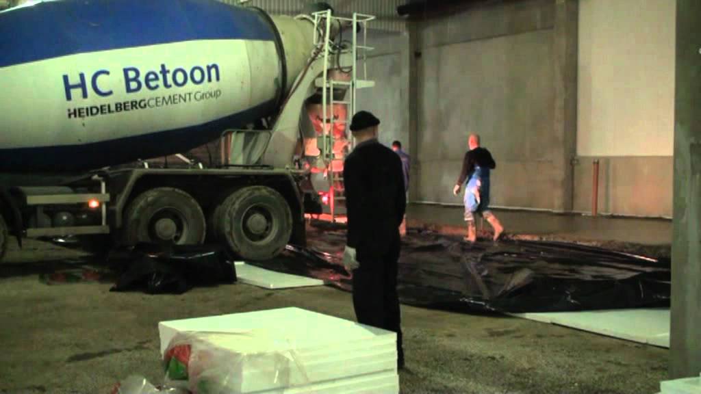 Narva Prisma betoonpõranda ehitus - YouTube