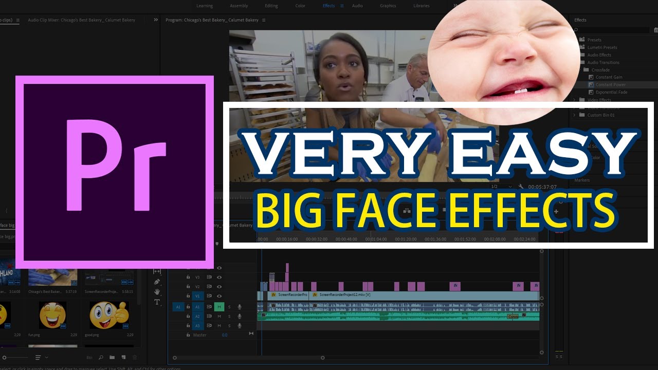 ️Adobe Premiere Pro: [VERY EASY] How To Do BIG FACE EFFECTS TUTORIAL 💪 ...