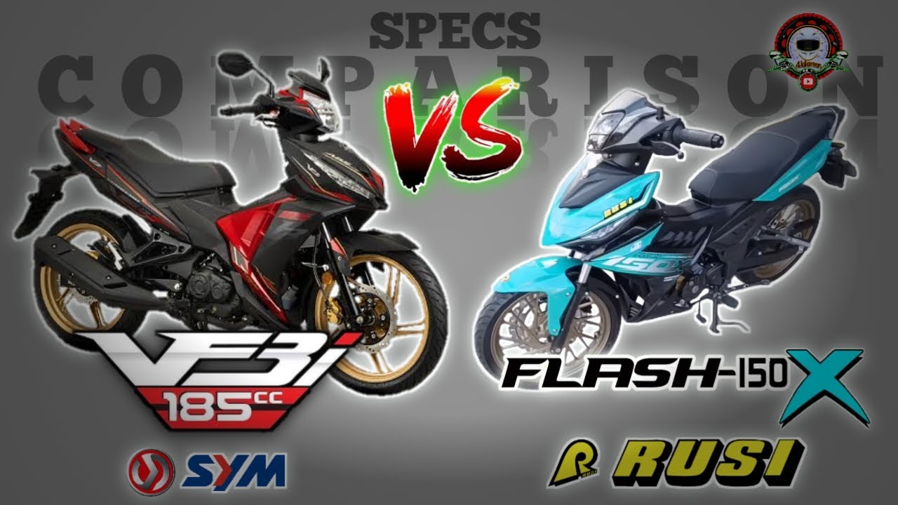 SYM VF3i 185 vs RUSI FLASH 150X SPECS COMPARISON - YouTube