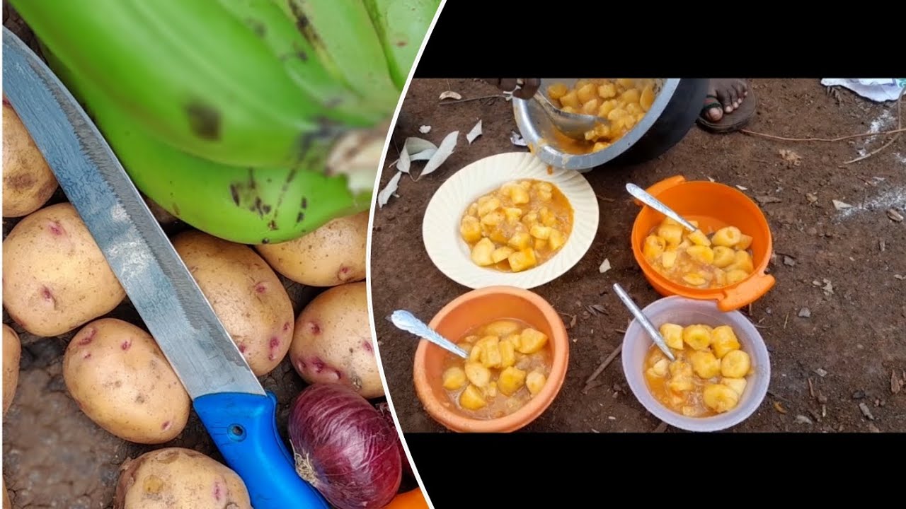 How to cook matoke||African village life - YouTube