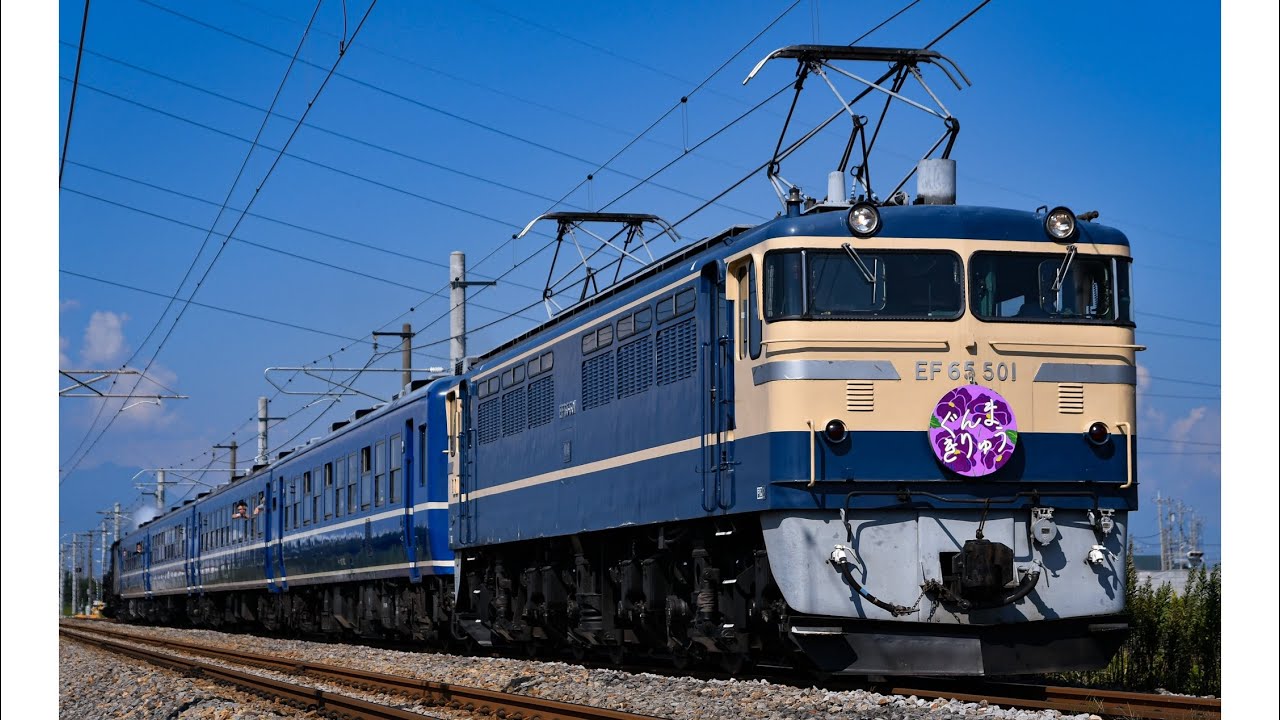 2024/10/12 ELぐんまきりゅう EF65 501+12系+C61 20 - YouTube