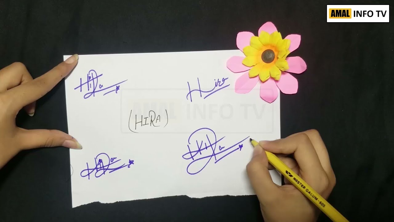 Hira Name Signature - Handwritten Signature Style for Hira Name - YouTube