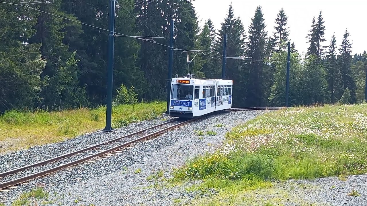 🇳🇴 Trondheim (Norway) Gråkalbanen tramway @ Lian loop - YouTube