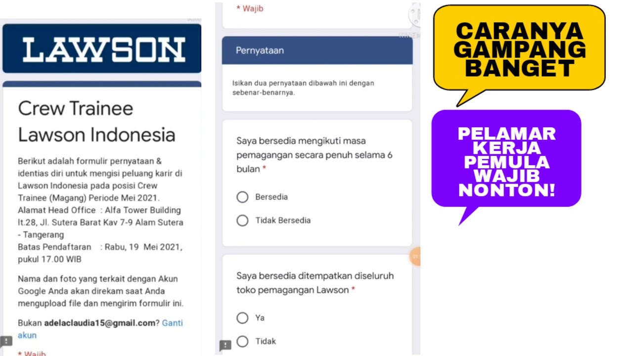 CARA MELAMAR KERJA DI LAWSON TERBARU 2021 || DIJAMIN 100% LOLOS - YouTube