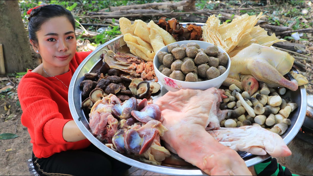 Cooking traditional food chicken soup recipe for my lunch - Cooking ...