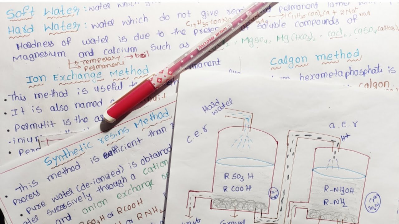 Soft & Hard water/Temporary& Permanent Hard water/Ion Exchange Method ...