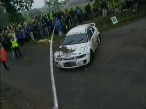Evo crashes into Graveyard-Cork 20 Rally Ireland 2000 - YouTube
