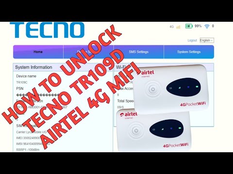 How To Unlock TECNO TR109, TR109C and TR109D Airtel 4G MiFi (Permanent Unlock) 🔥 - YouTube