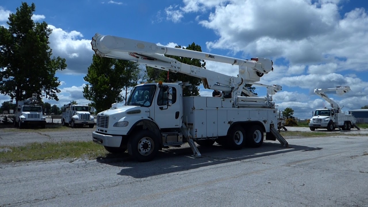Altec AM60E-MH, 65 ft, Over-Center Material Handling Bucket Truck - YouTube