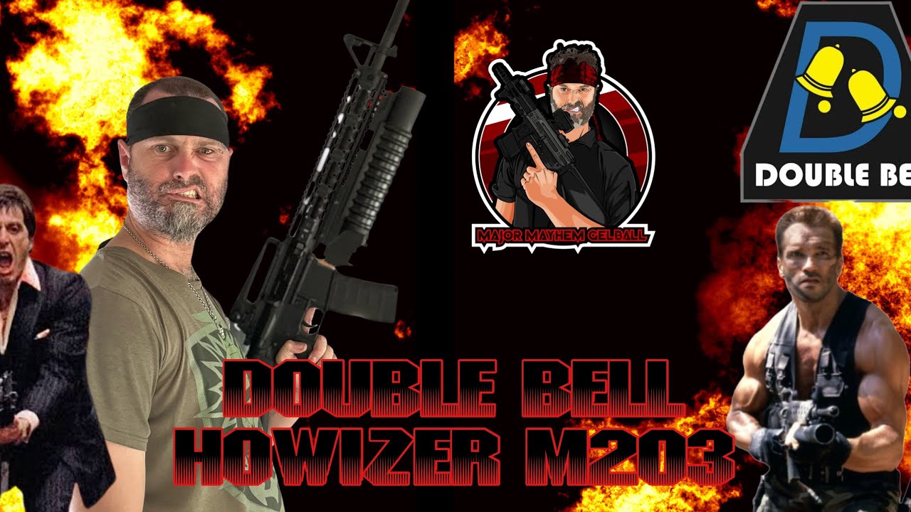 Double bell Howizer m203 gas grenade launcher review - YouTube