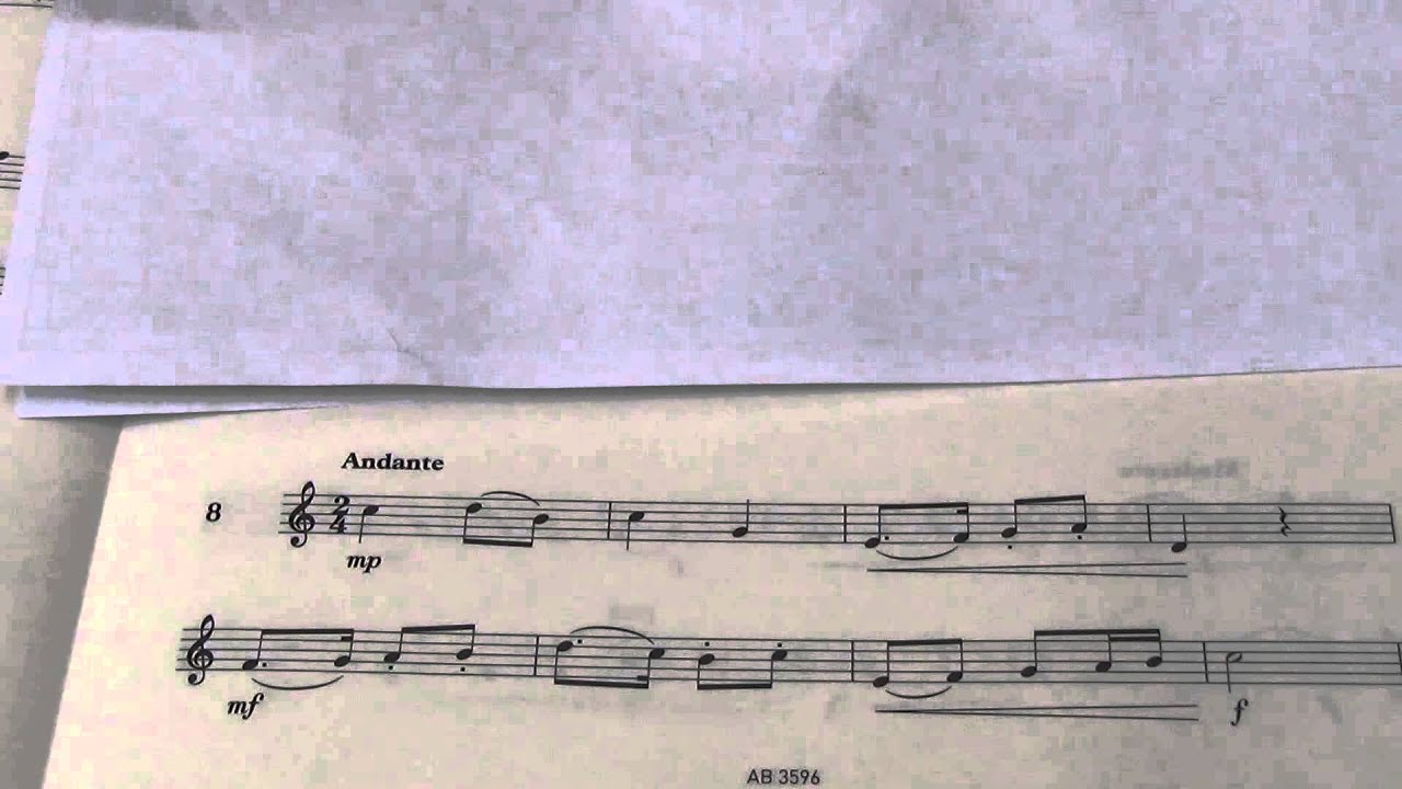 Violin Grade 3 Sight Reading No 8 Andante - YouTube