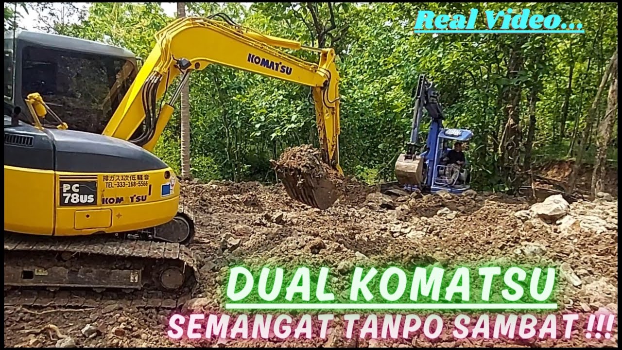 Duel Kerja... Dual Excavator Komatsu #part3 #beko #dual - YouTube