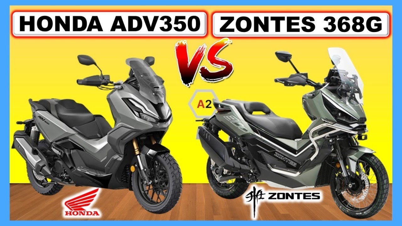 Honda ADV 350 vs Zontes 368G / 2025 Comparativa de 2 Scooters ¿Off Road ...