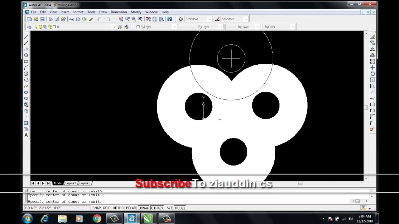 Donut Autocad C11 - YouTube