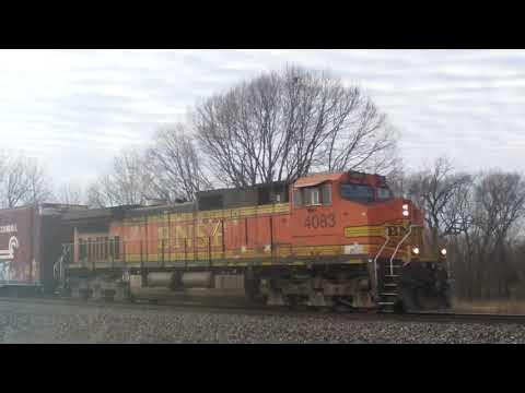 NS 120 @ YUILL, IN 1 31 23 BNSF 4083 BNSF 8337 - YouTube