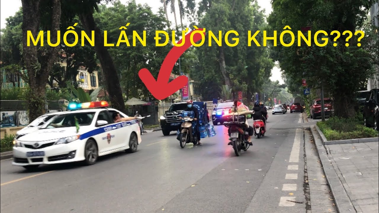CSGT kết hợp Cảnh vệ quân đội dẫn đoàn VIP, Xe chở nước định tranh ...
