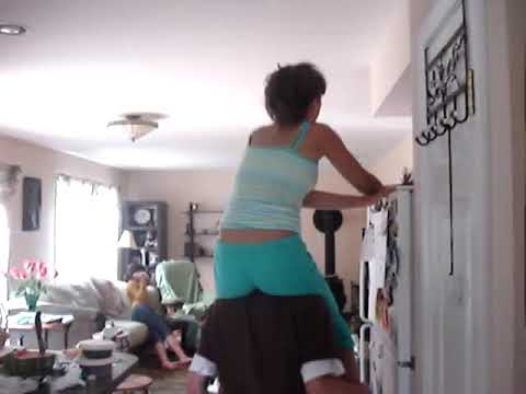Beautiful girl enjoys shoulder ridding her brother...Subscribe for more
