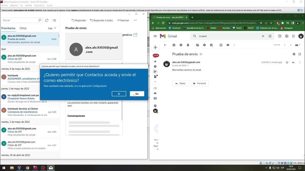 Envio de correo con Python, Servidor WEB y Correo Local en RapsberryPI ...