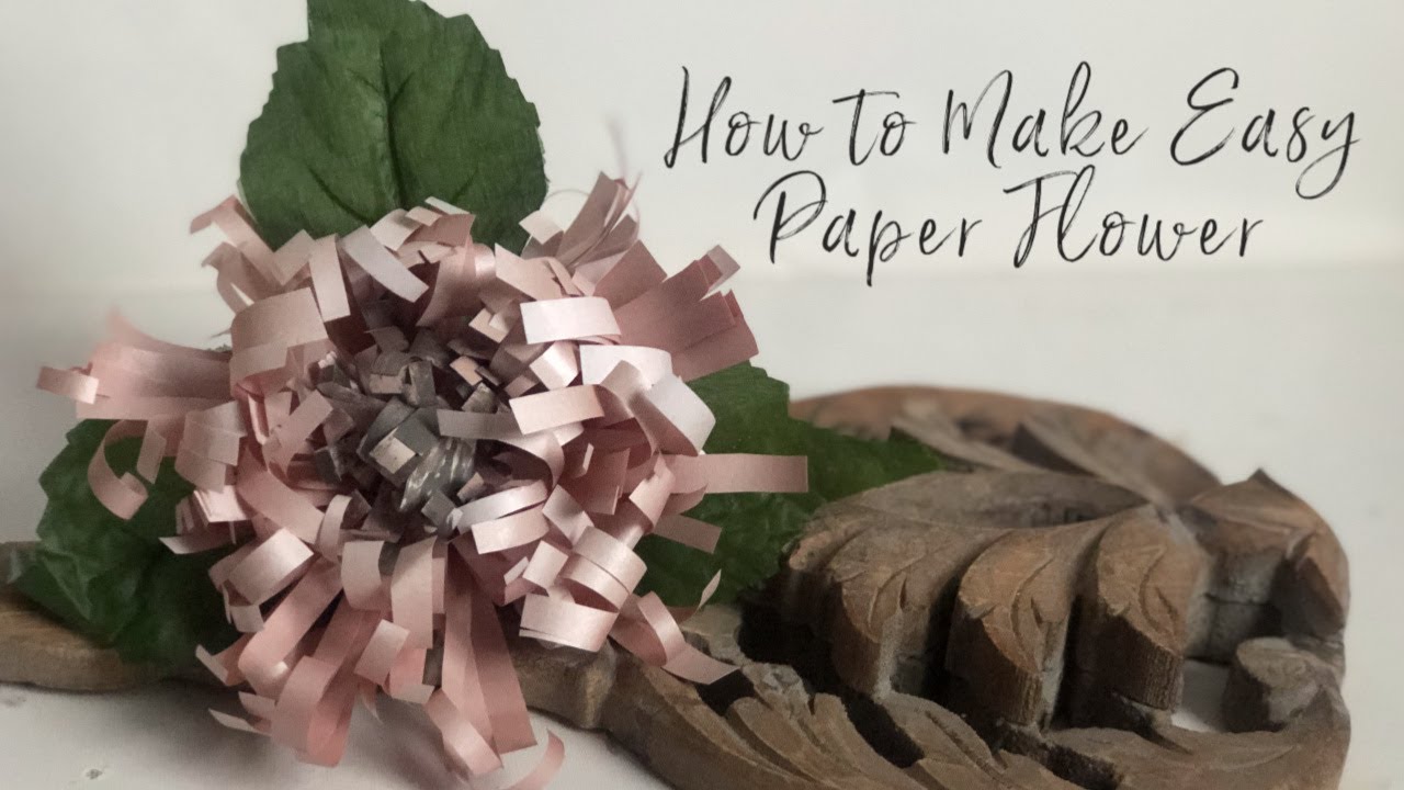 How to make Paper Mum Flower - YouTube