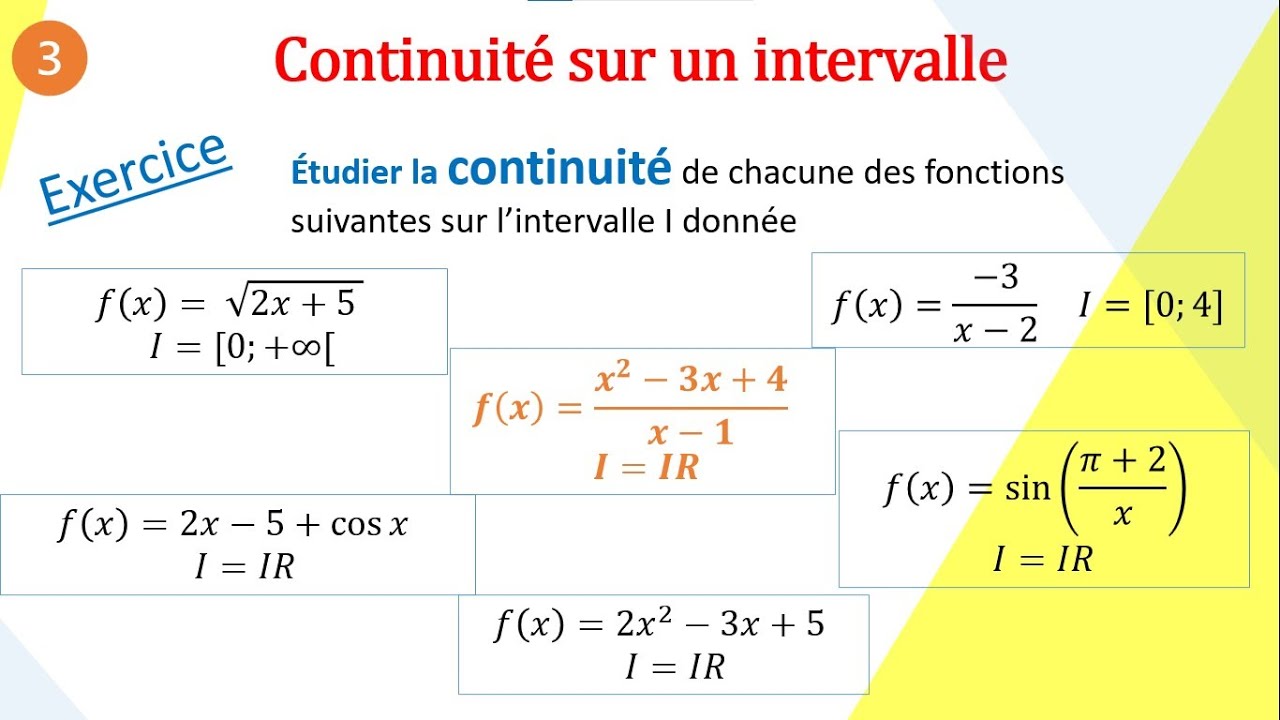 Continuité sur un Intervalle : Propriétés, Exercice et Cours - YouTube
