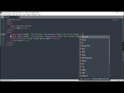 How to make a program to add two numbers in HTML and JS Upload#2 Edited ...
