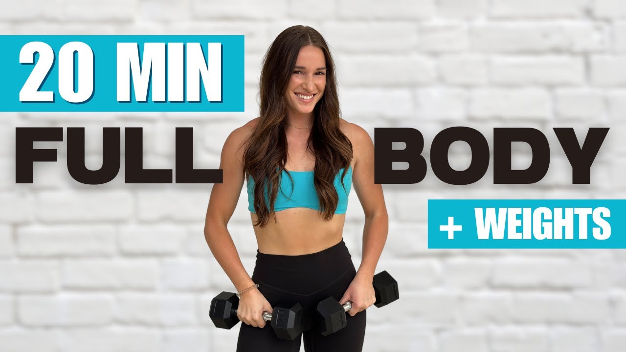 20 MINUTE Full Body Dumbbell Workout // No Repeats, Build Strength At ...