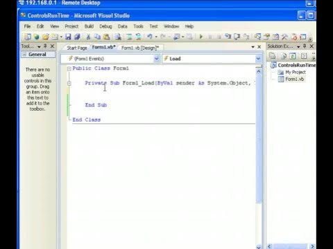 Part 1: Create Buttons Dynamically and Set the Events to Controls (VB.net ,VB2005, VB2008) - YouTube