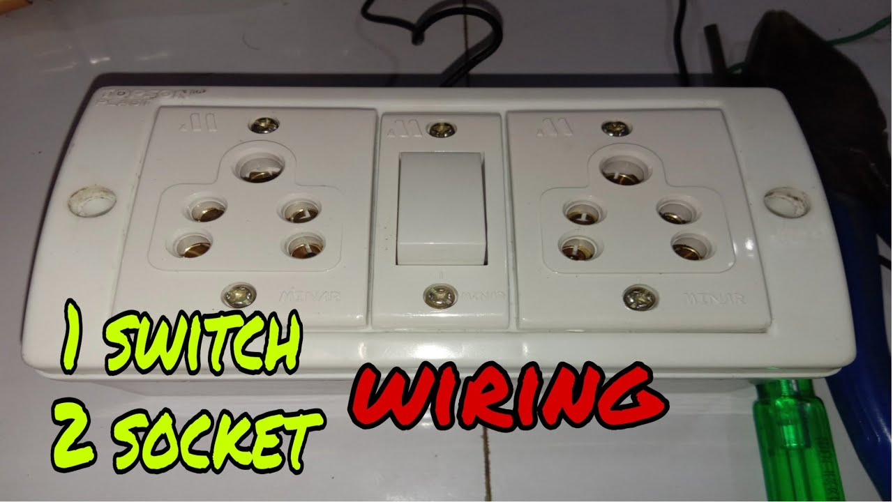 How to make 2 socket 1switch board wiring || bored wiring two socket ...