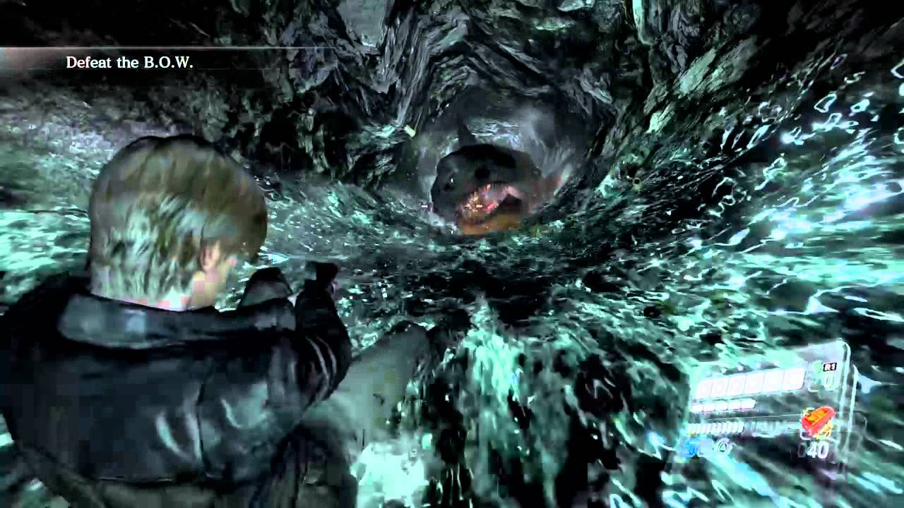 RESIDENT EVIL 6 massive mutant shark boss - YouTube