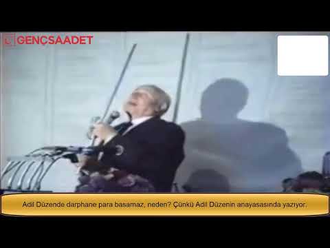 Adil Düzende Para Nedir? Fiyatlar Nasıl Teşekkül Eder? Prof.Dr.Necmettin ERBAKAN