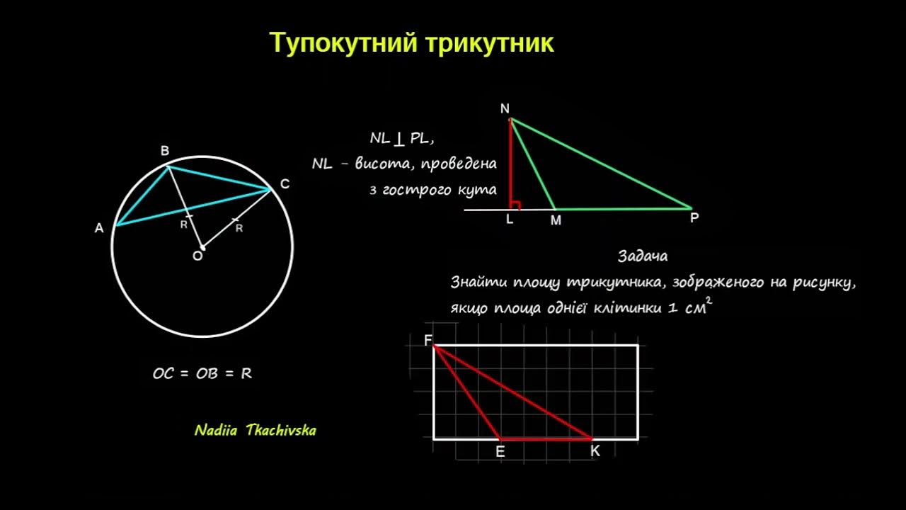 Репетитор з математики Тупокутний трикутник геометрія трикутники