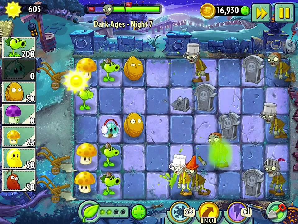Dark Ages Plants vs. Zombies 2 night 7 - YouTube