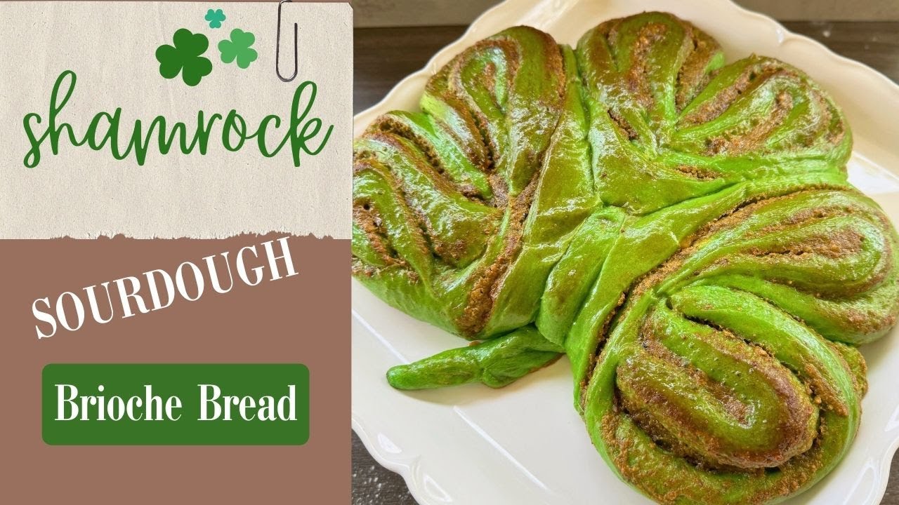 Shamrock Sourdough Brioche Bread with Filling - YouTube