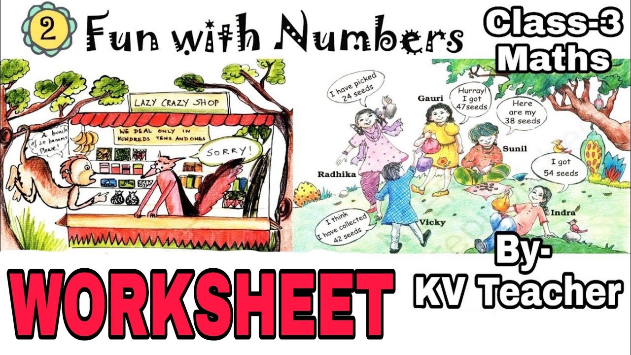 WORKSHEET/ Fun With Give And Take / Class-3 Maths NCERT Chapter 6 Extra ...