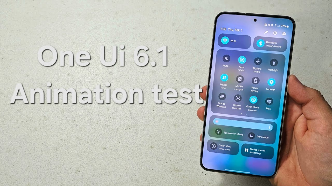 One Ui 6.1 animations - YouTube