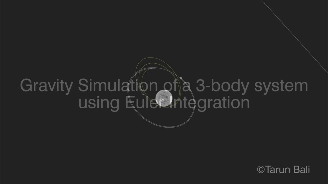 3 Body Gravity Simulation using Euler Integration - YouTube