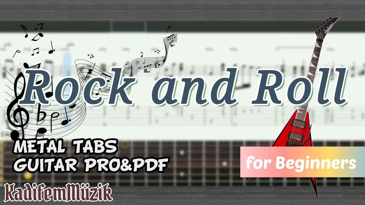 Rock and Roll Easy Electric Guitar Tutorial Tabs - YouTube