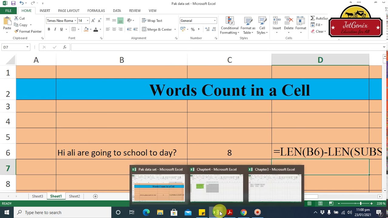 Word Count In Excel YouTube Word Count In Excel YouTube
