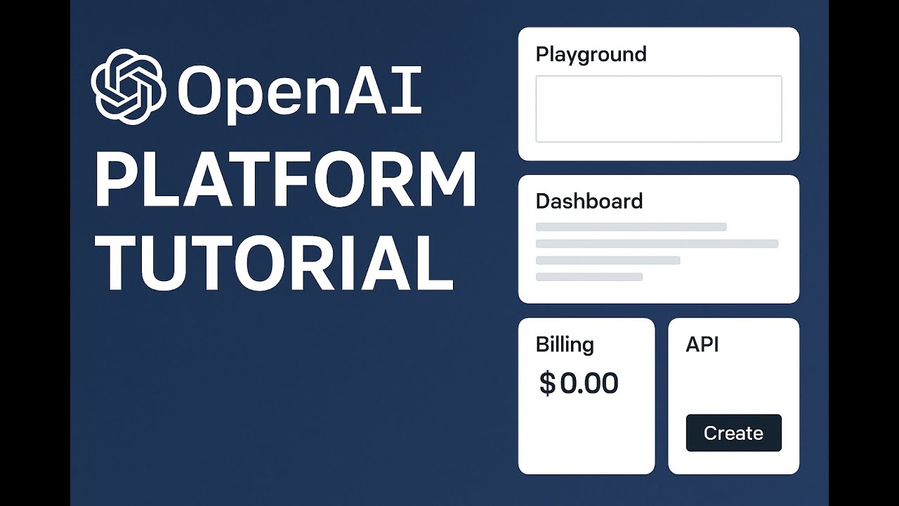 OpenAI Tutorial | Platform, Playground, Dashboard, Billing, API - YouTube