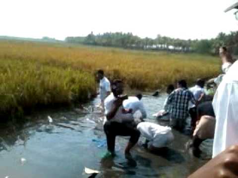 Minister K P Mohanan and T V Rajesh MLA thrown into water as boat rolls ...