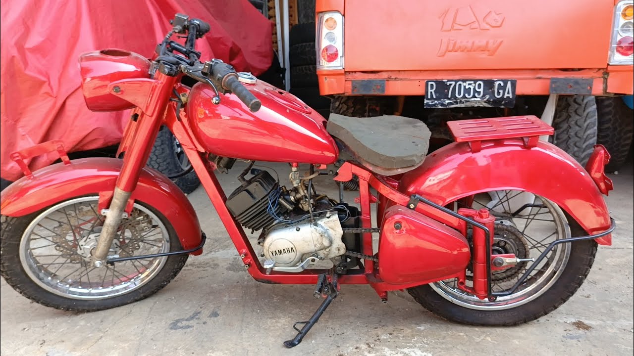 motor yamaha modif jadi moge tua 1955 - YouTube