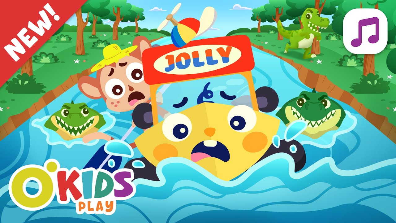 Row Row Row Your Boat with Crocodiles | OKids Play | Best English Nursery Rhymes & Kids Songs ...