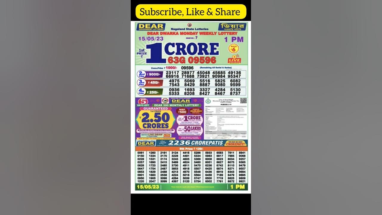 Dear Lottery Result Lottery Sambad youtubeshorts lotterysambad dear-lottery-result-lottery-sambad-youtubeshorts-lotterysambad