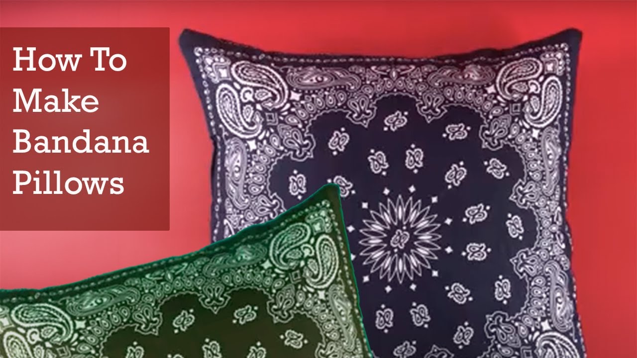 How to Make A Bandana Pillow | Easy Sewing Project Ideas (+ No Sew ...