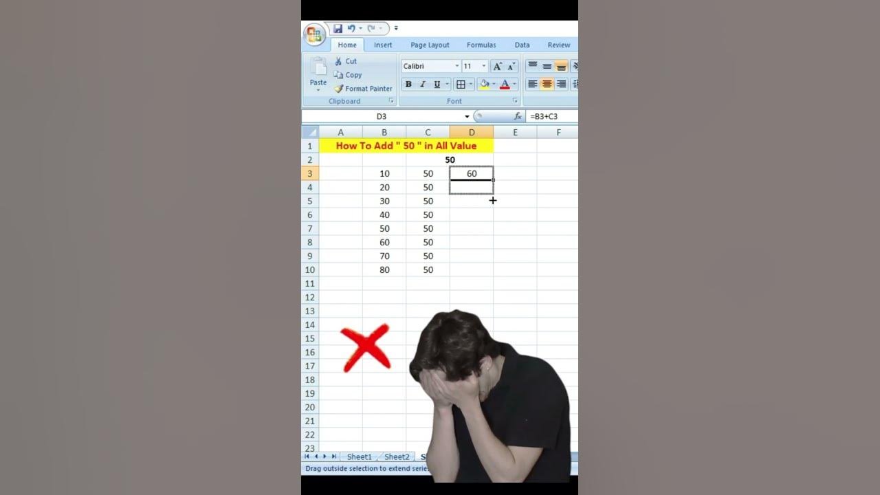 How To Add Any Number In All Values| #computereducation #excelshorts #excel #tech #viralshorts ...