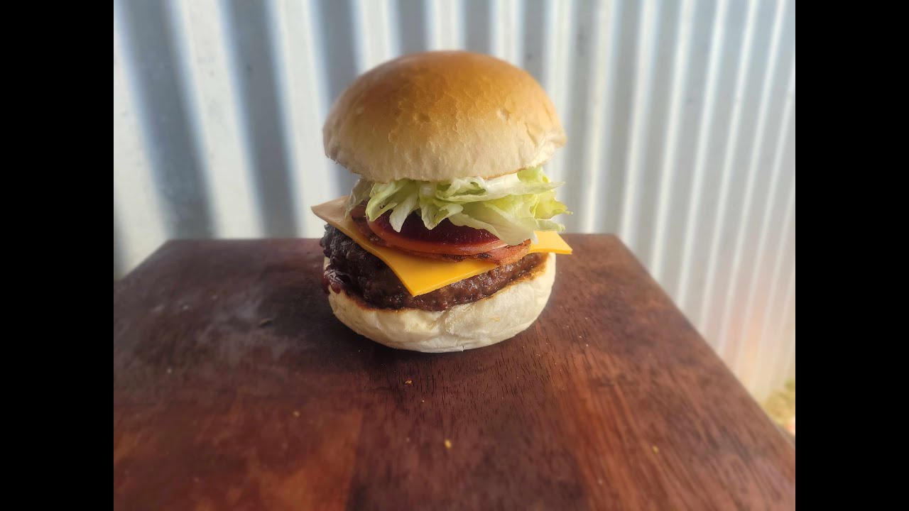 Reverse Seared Beef Patty Burger - YouTube