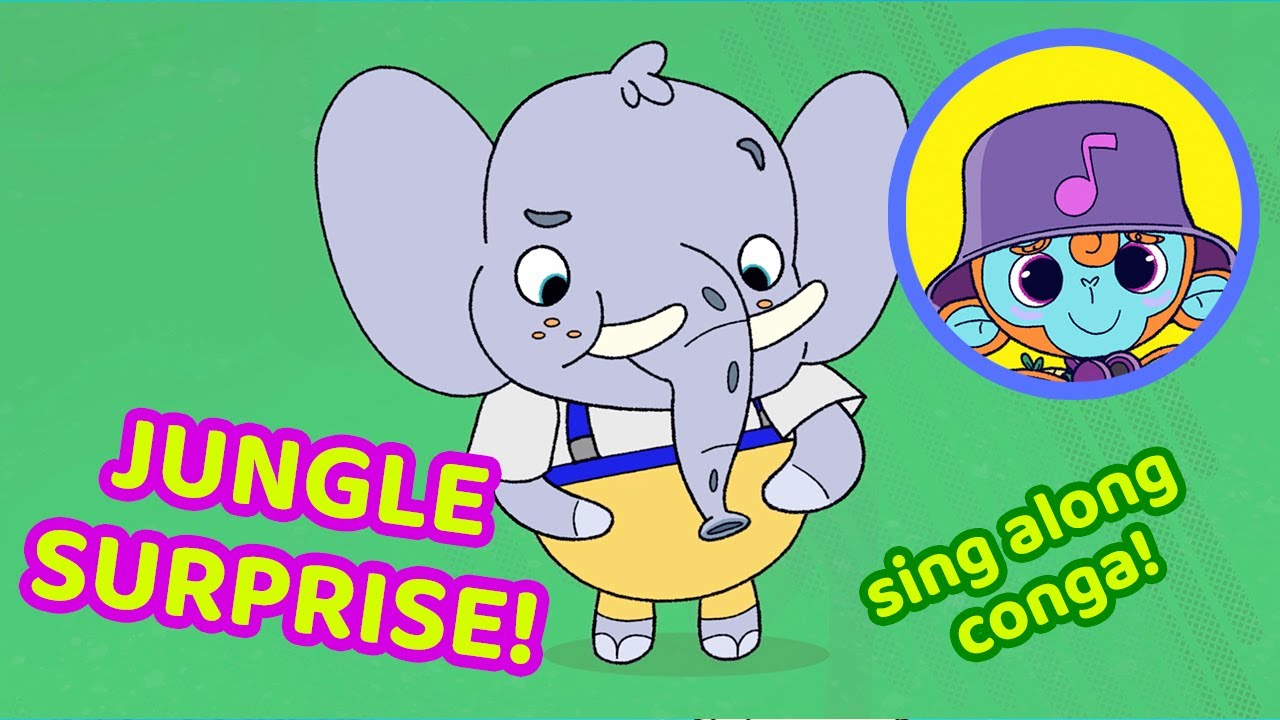 Jungle Surprise! | Hugo Monkey 🐵 | Jungle Conga 🌴 | Kids' Nursery ...
