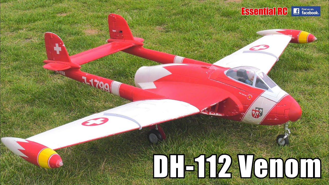 SMOOTH ELECTRIC JET !!! de Havilland DH-112 Venom FIGHTER JET (MotionRC ...